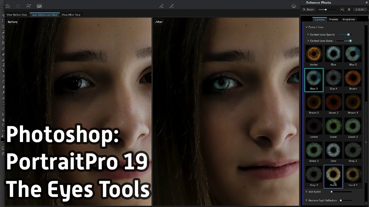 Photoshop: PortraitPro 19 Eyes Tools - s3e27 - YouTube