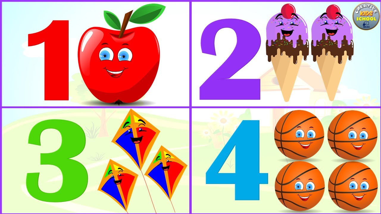 Counting and Learning numbers| Learn 123 easy with objects | Kids ...