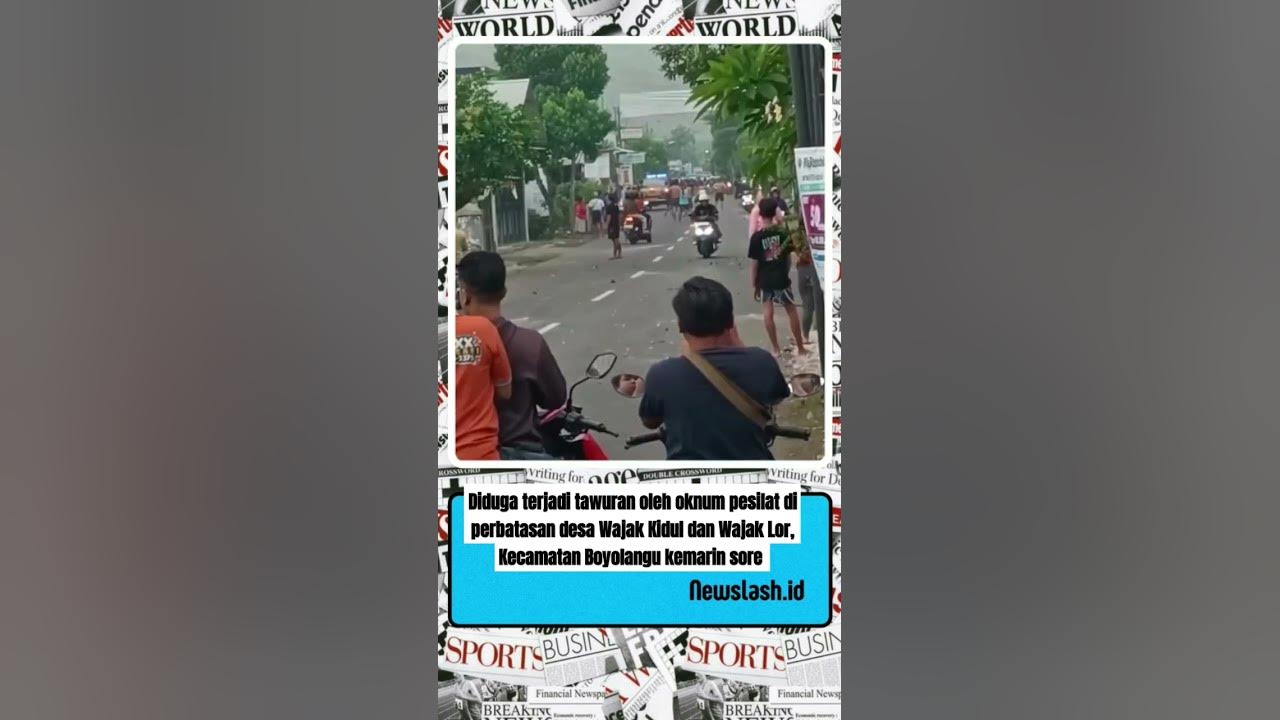 terjadi tawuran oleh oknum pesilat di perbatasan desa Wajak Kidul dan Wajak Lor #news # ...