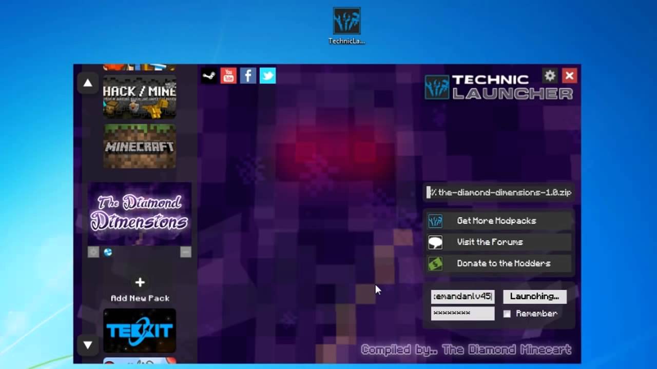 How to Install The Diamond Dimensions Minecraft Modpack! TDM - YouTube
