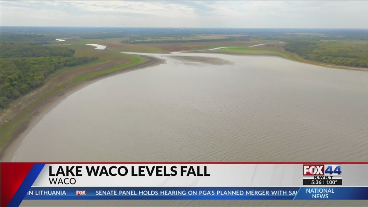 Lake Waco water levels fall - YouTube