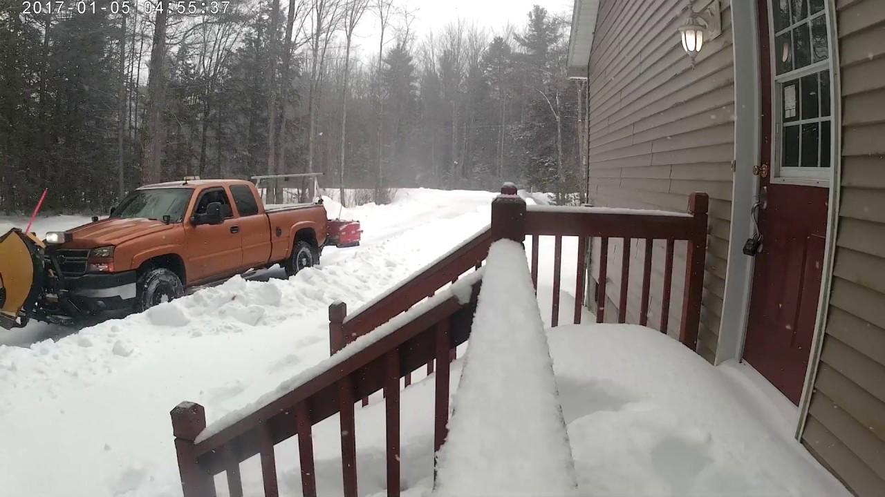 Snow plowing a driveway for the 1st time of the season 2/18/2019 ...