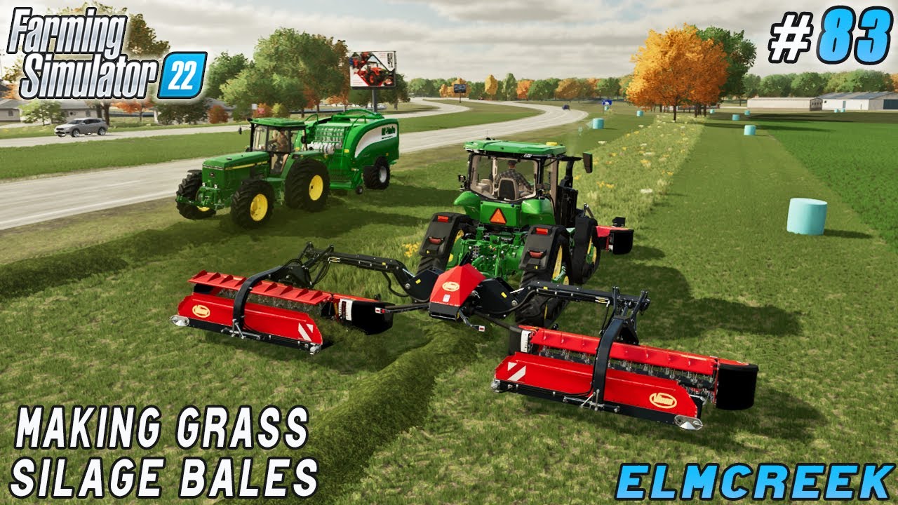Making 255 bales of grass silage with McHale round baler | Elmcreek ...