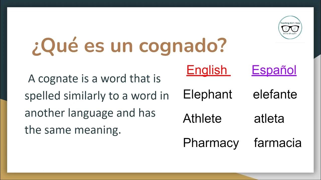 Cognados (Cognates)-What are they and how can they be useful? - YouTube