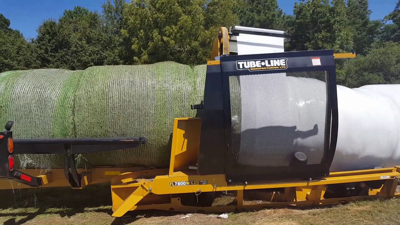 tube line bale liner - YouTube