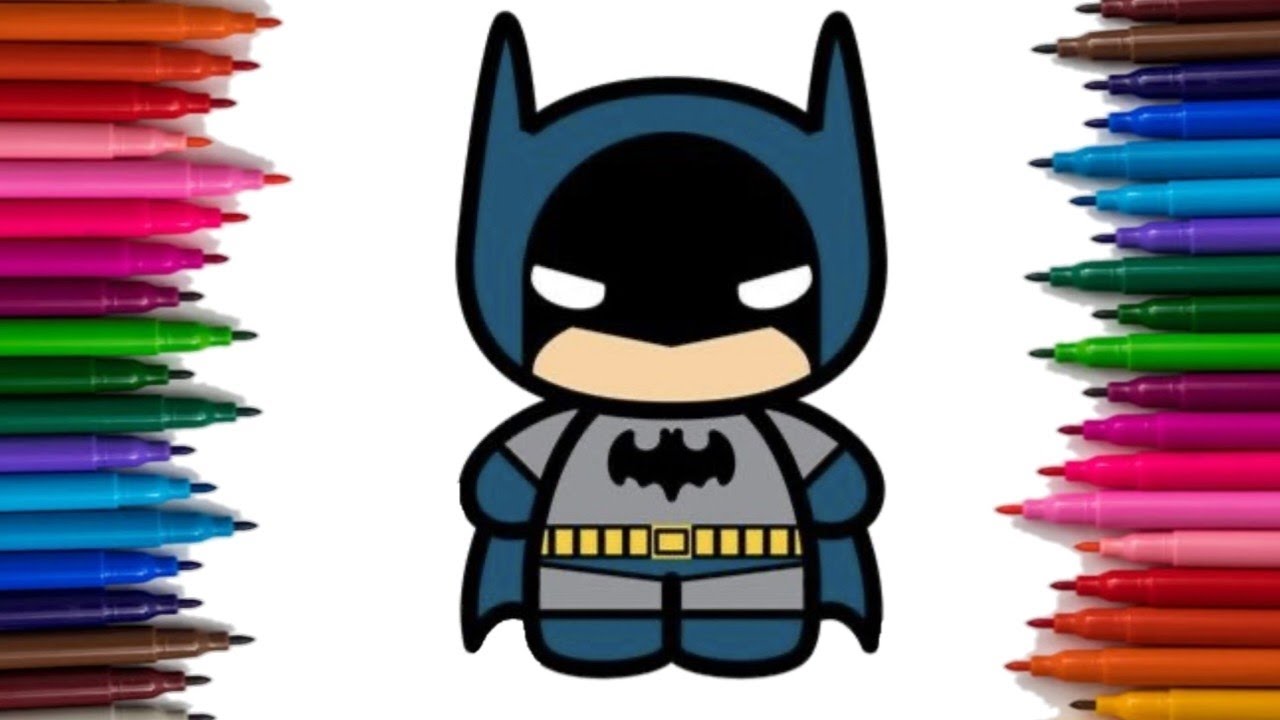 How to draw cute batman drawing for kids and toddlers.#drawing4kids # ...