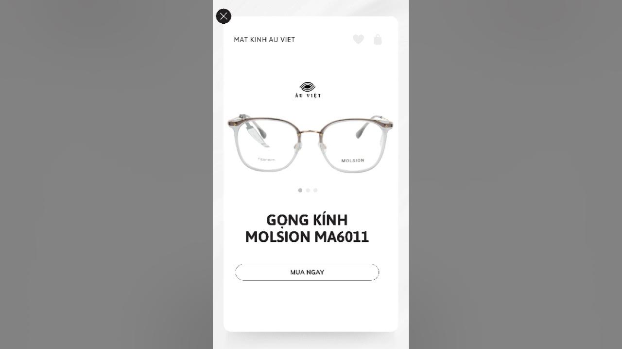 GỌNG KÍNH MOLSION MA6011 - Mắt Kính Âu Việt #kinhcan #gongkinh #kinhmat #eyewearfull - YouTube
