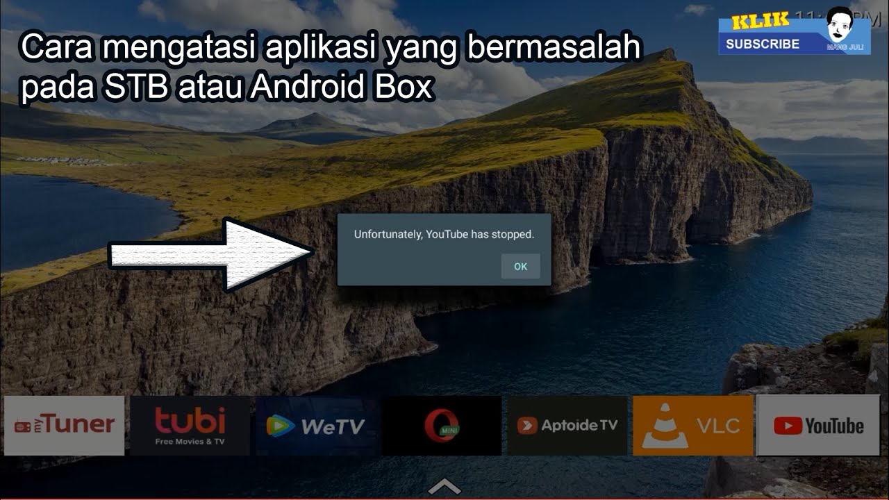cara mengatasi error pada aplikasi android di stb atau android box - YouTube