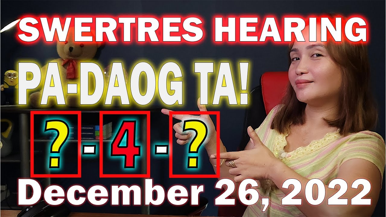 👉Swertres Hearing Today | December 26, 2022 | Tips & Number Guide - YouTube