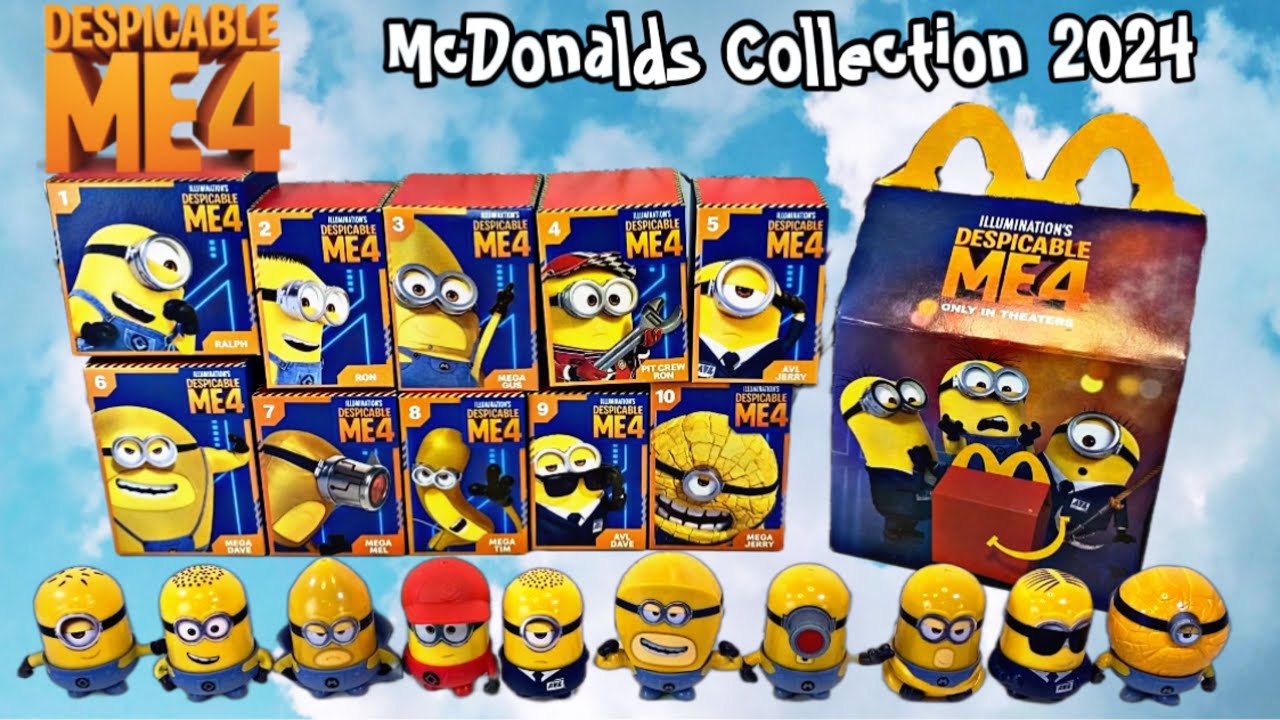 McDonalds DESPiCABLE ME 4 Happy Meal - Complete Set of 10 - Fast Food ...