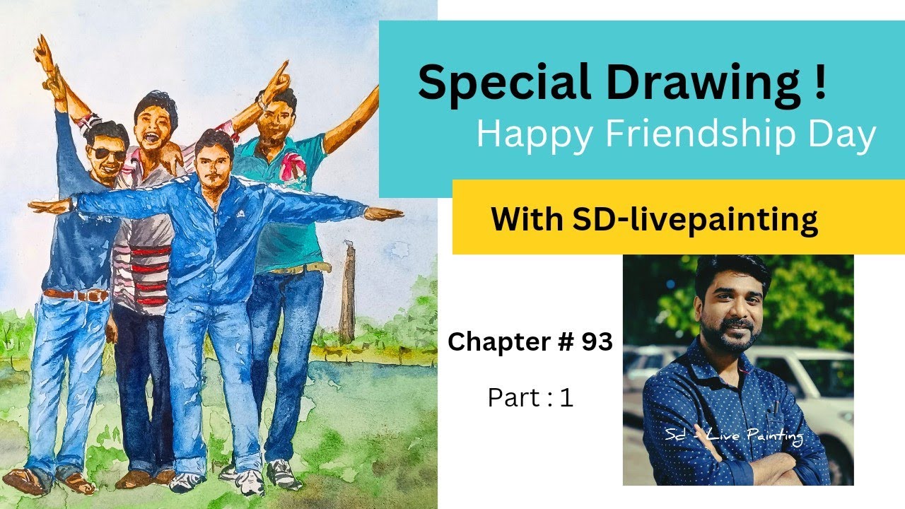 BFF Drawing | Friendship Day Drawing | Best Friend Drawing | Happy ...