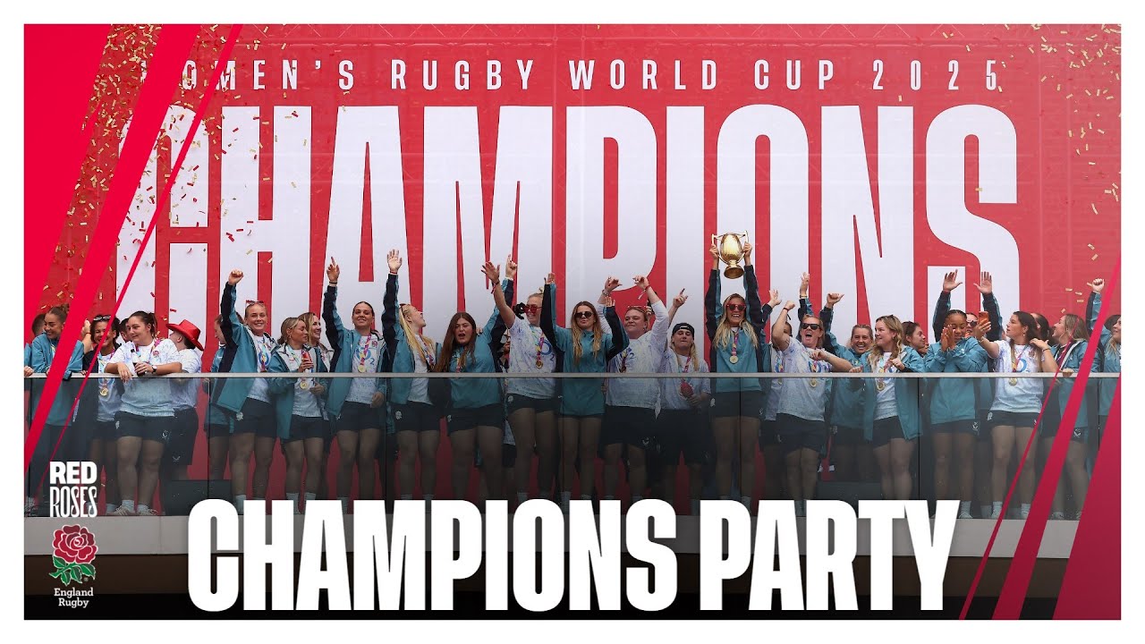 LIVE | Red Roses' Champions Party | Rugby World Cup win | Battersea ...