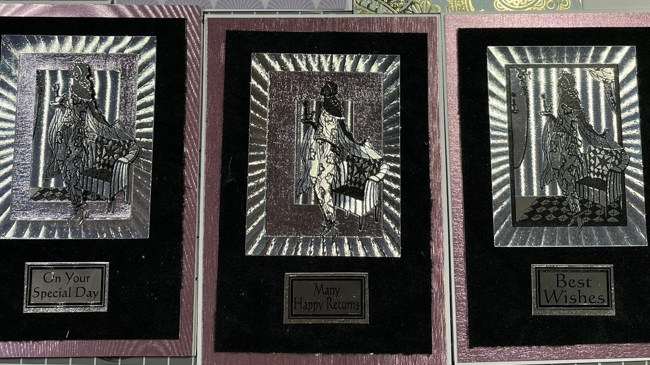 Mini Series Art Deco Card Kits Let Make Cards part 3 - YouTube