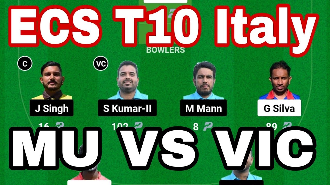MU VS VIC T10 Italy 41TH match mu vs vic ecs t10 Italy 41th match🏏🏏🏏🏏 ...