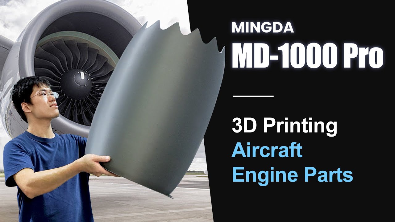 3D Printing an Aircraft Engine Part - MINGDA MD-1000 Pro - YouTube
