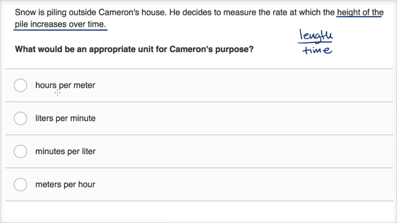 Example finding appropriate units - YouTube