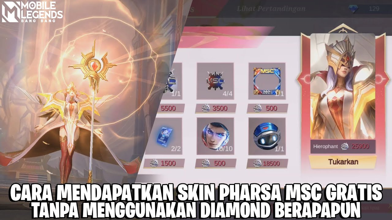 CARA MENDAPATKAN SKIN MSC PHARSA TANPA MENGGUNAKAN DIAMOND - MSC PASS ...