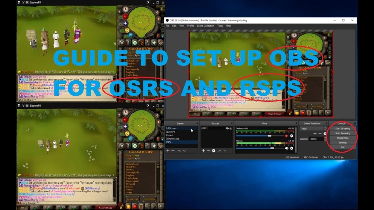 OBS | Guide to set up OBS for OSRS - YouTube