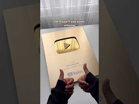 Feeling so grateful 🥹 unboxing my 1M Gold Play button from YouTube ✨ #art #artshorts #shorts