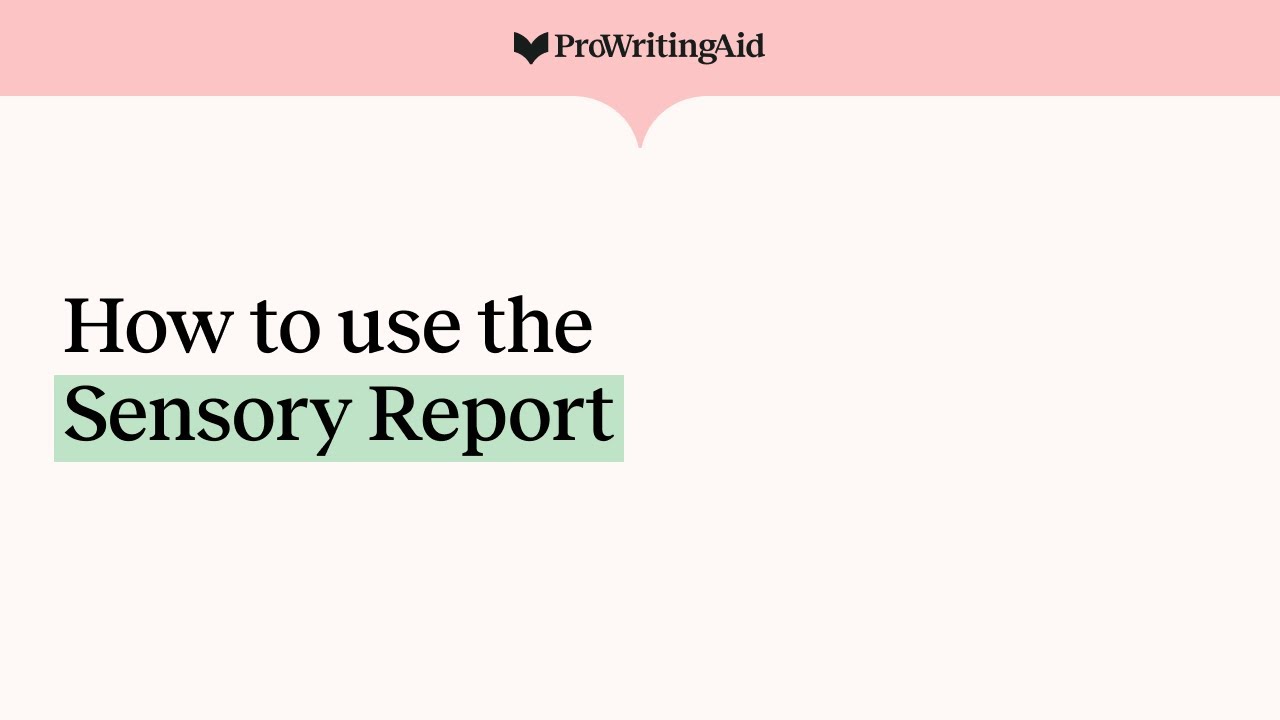How to use the Sensory Report - YouTube