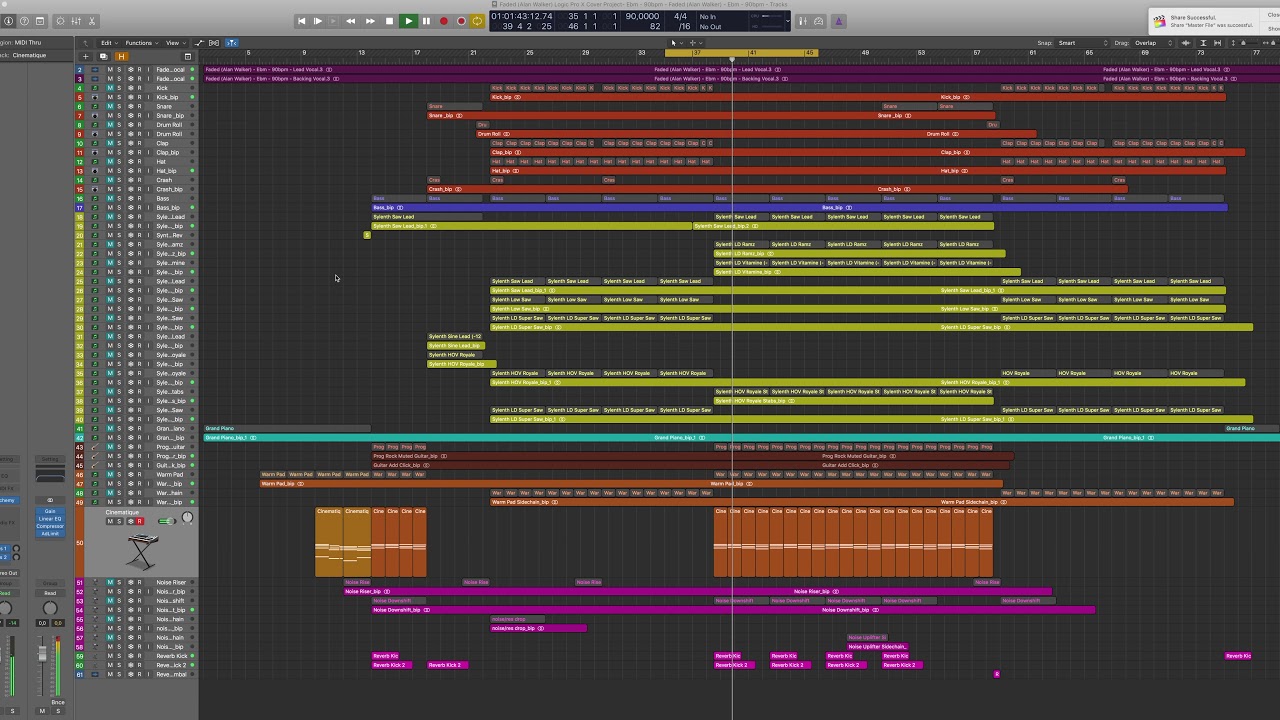 Allan Walker - Faded Logic Pro X Project Cover - YouTube