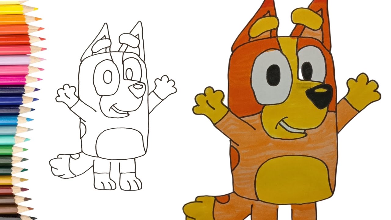 How to draw Bingo / Kids drawing, colouring & painting/ Easy & Simple ...