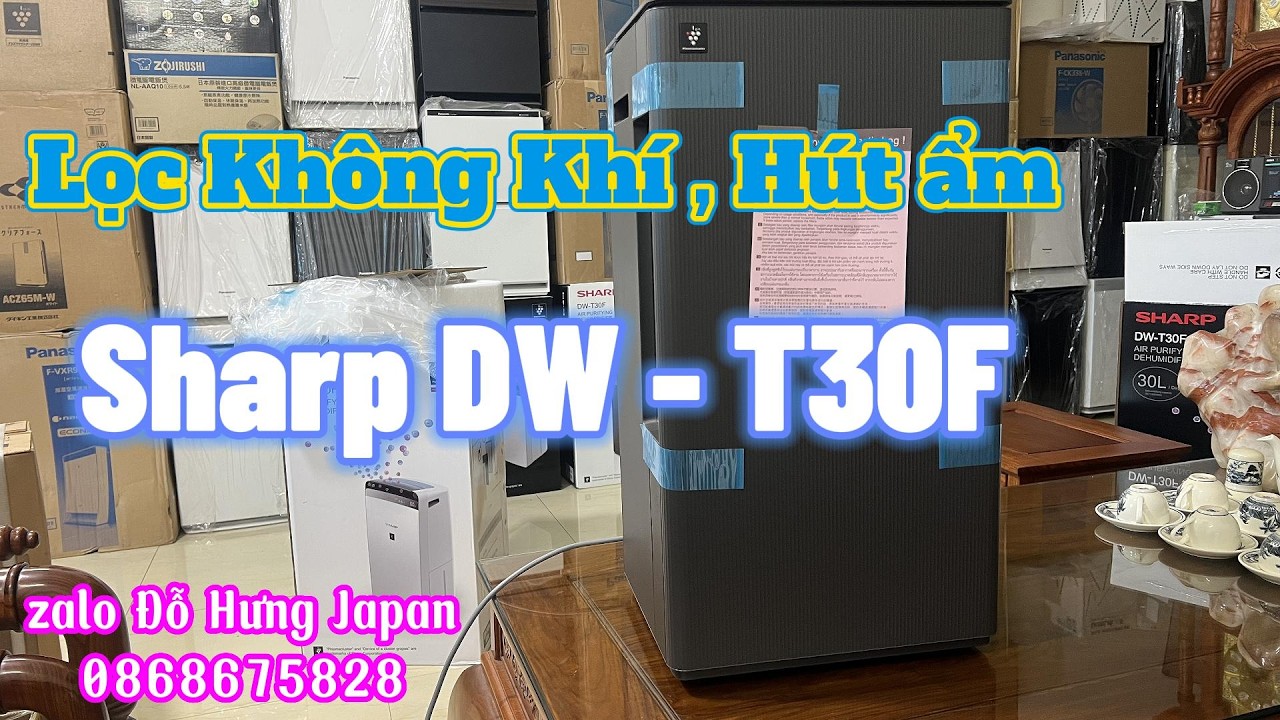 giới thiệt máy lọc không khí, hút ẩm Sharp DW - T30F - YouTube