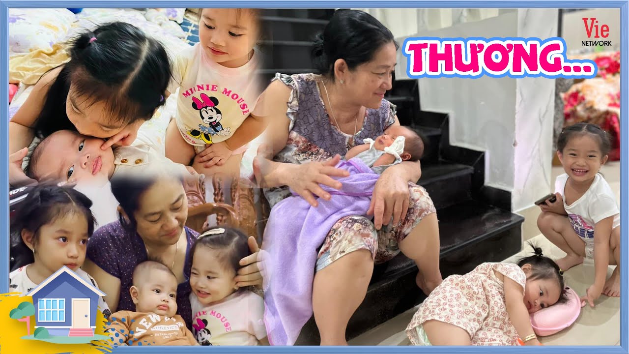 Gia đình tụ lại coi tivi buổi tổi..thương quá 3 cục vàng của em..Thương ...