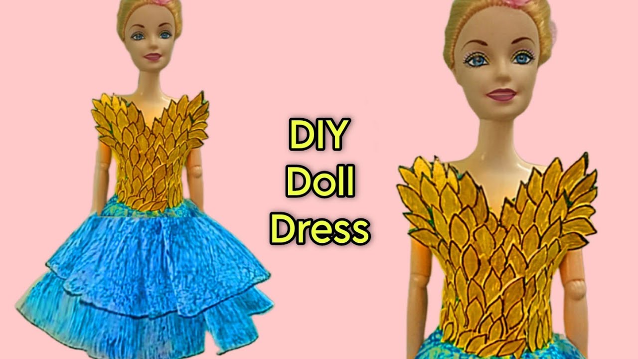 DIY Doll Paper Dress Making 👗 Paper Dress Up | Artistic Dolls - YouTube