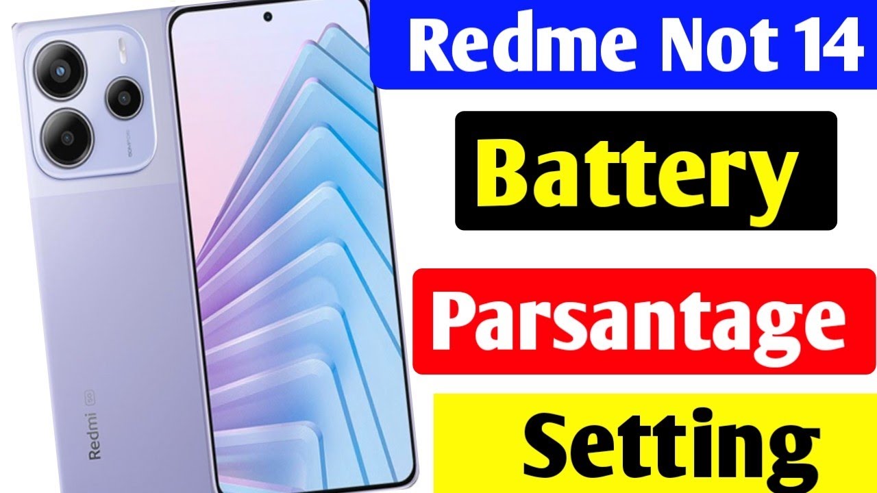 Redmi Note 14 5g me battery parsantage setting l how to slow battery ...