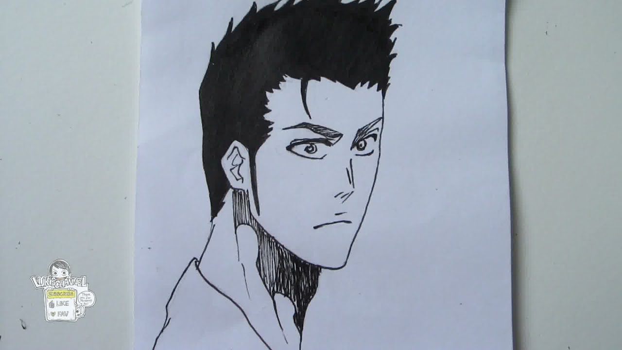 How to draw young Isshin Kurosaki 黒崎 一心 - YouTube