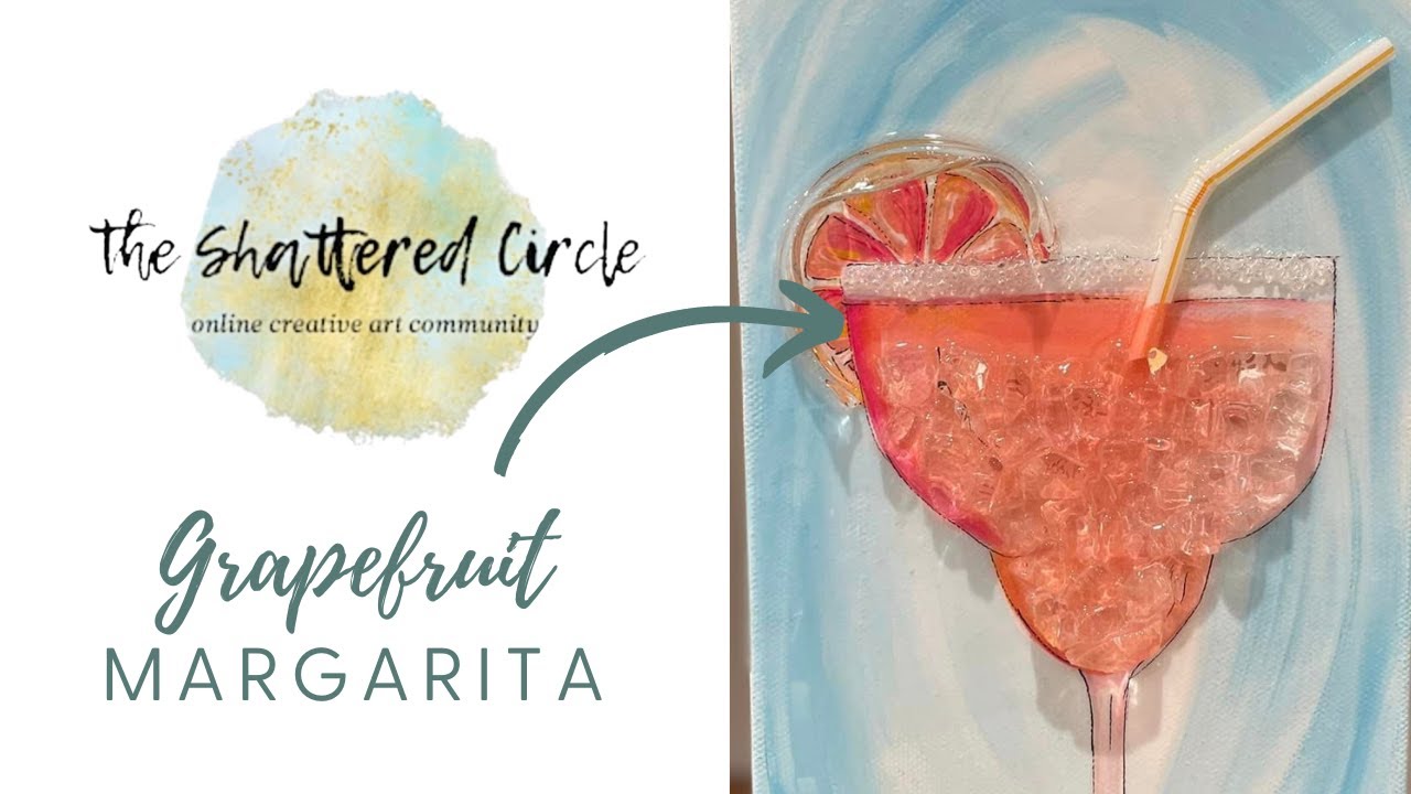 Grapefruit Margarita (Glass & Resin Art Tutorial) - YouTube