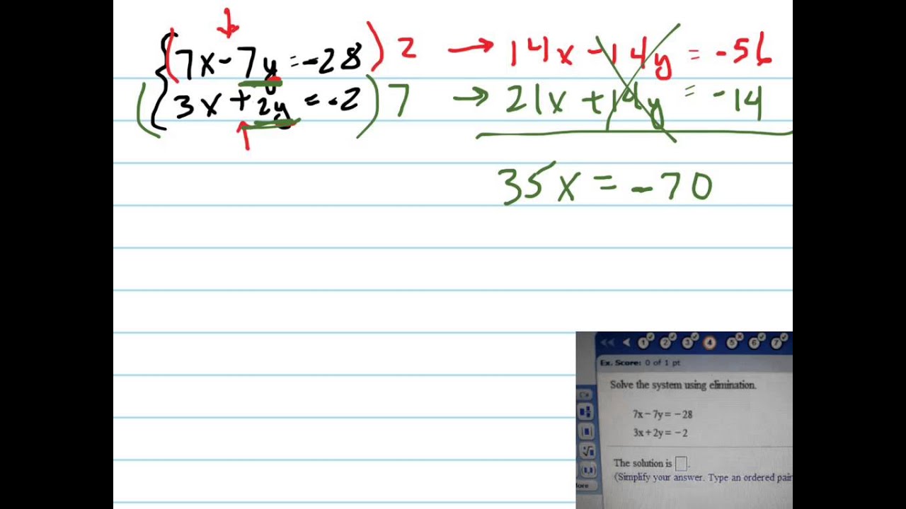 Solve By Elimination 7x 7y 28 3x 3y 2 YouTube solve-by-elimination-7x-7y-28-3x-3y-2-youtube