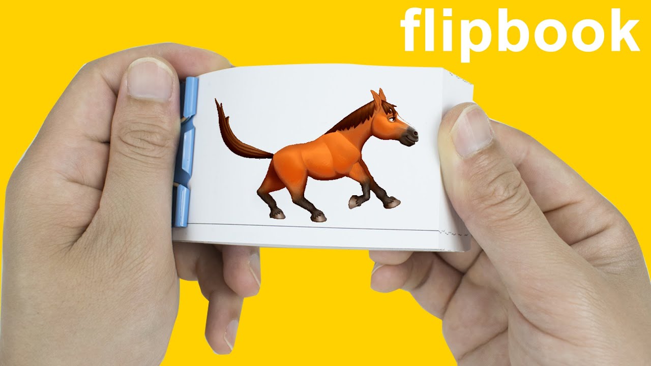 Running Horse-My 117th Flip Book Idea - YouTube
