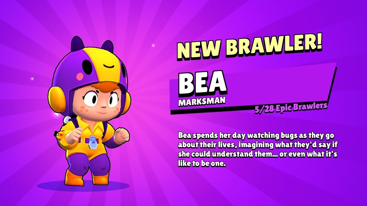 NEW BRAWLER ( BEA ) - BRAWL STAR'S MOBILE GAMEPLAY WALKTHROUGH - YouTube