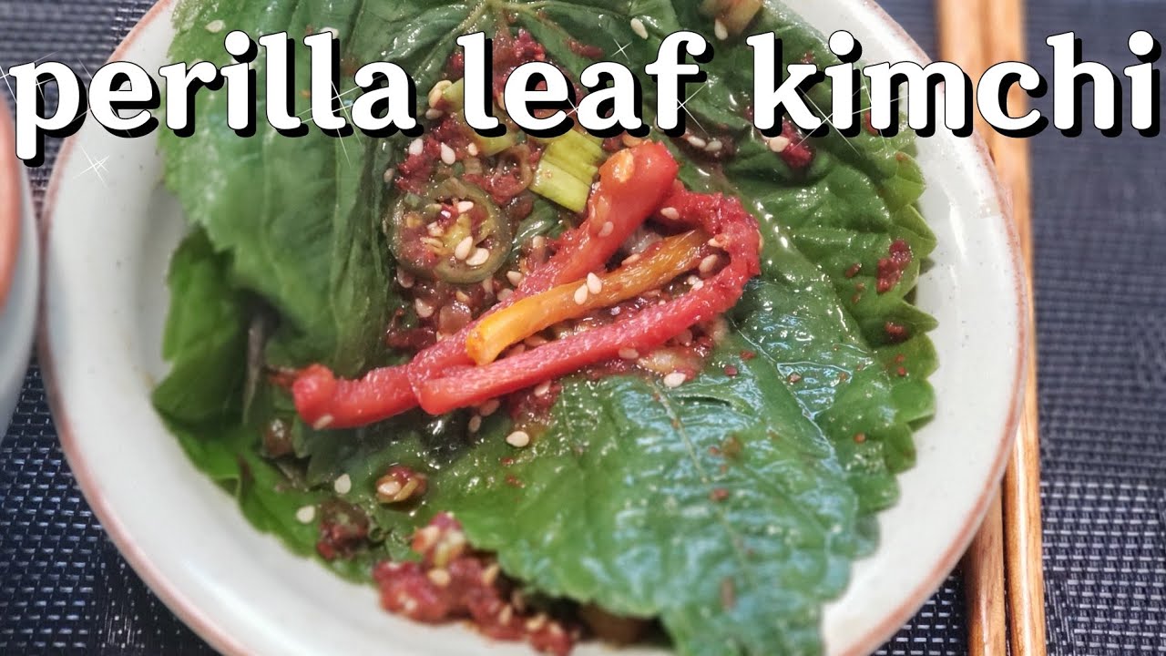 Perilla leaf kimchi 깻잎김치 kkaennip kimchi - YouTube