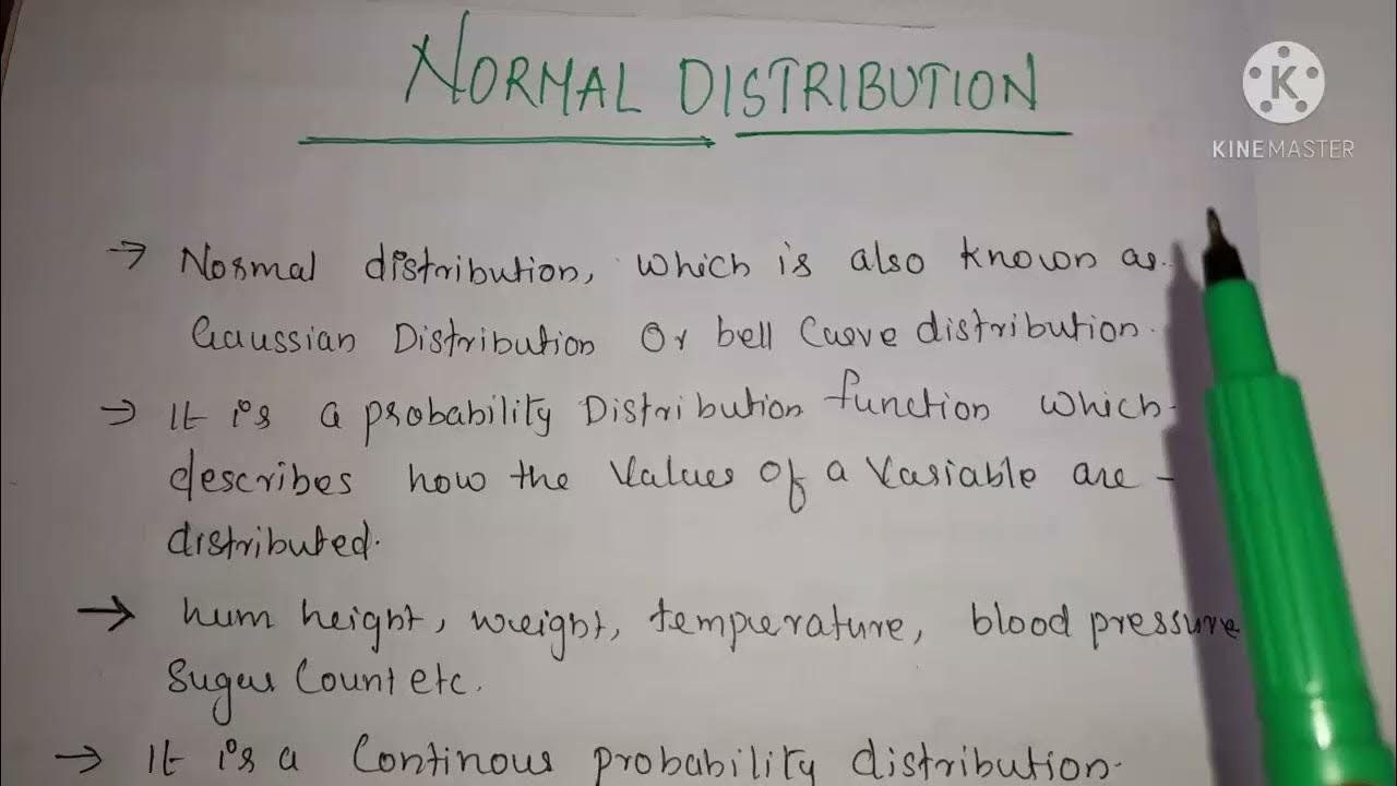 normal distribution-1 - YouTube