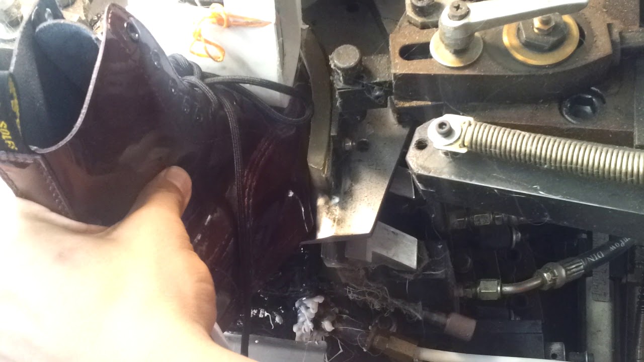 Goodyear Welted Shoe by SP toe-lasting machine - YouTube