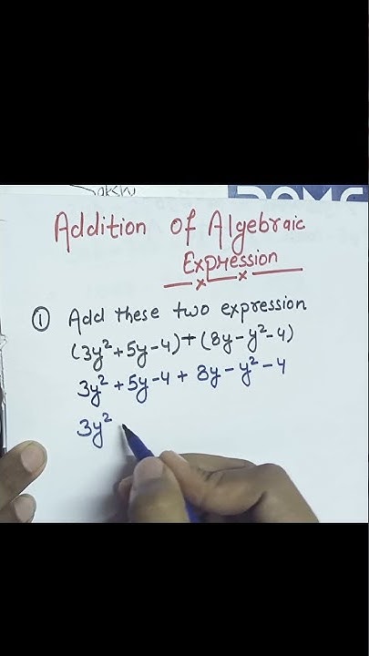 addition of algebraic expressions#short #how to add algebraic ...