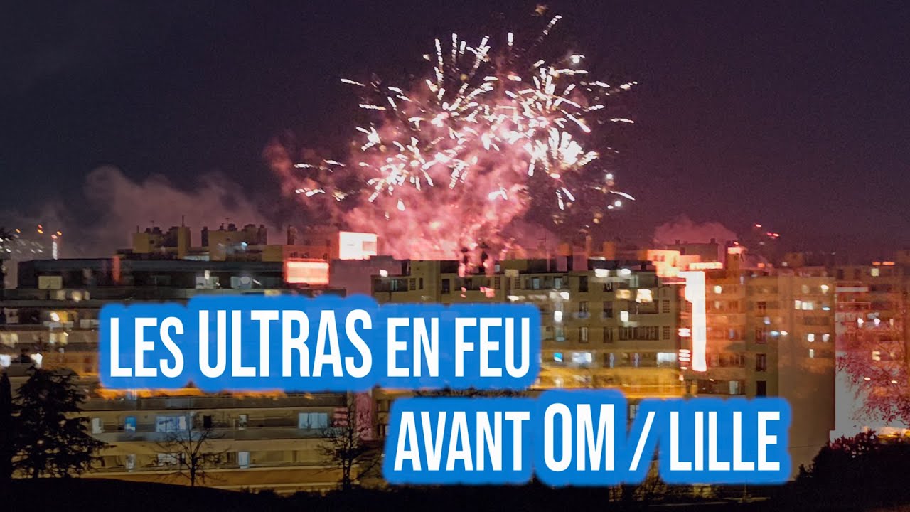 OM / Lille : les Ultras en feu devant leur QG 🔥🔵⚪ - YouTube