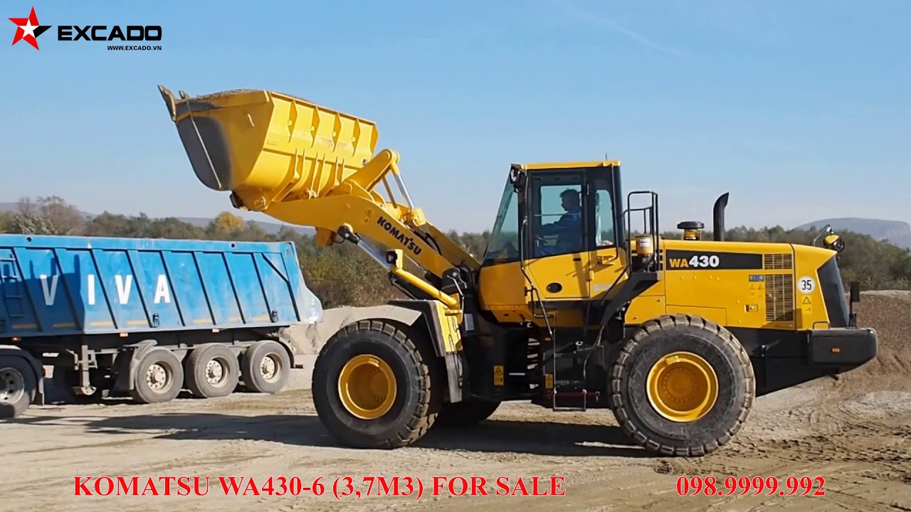 KOMATSU WA430-6 GẦU 3,7M3 TẠI EXCADO VIỆT NAM - YouTube