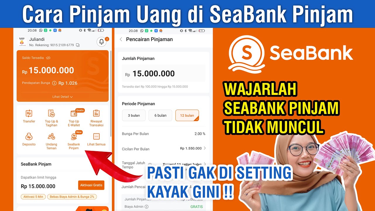 Cara Memunculkan Menu Sea Bank Pinjam dan Pinjam Uang di Sea Bank ...