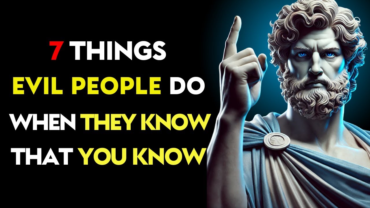 Exposed: 7 Things Evil People Do When They Know That You Know | Stoic ...