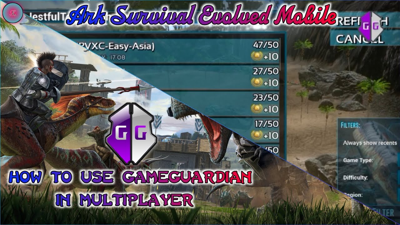 Ark Survival Evolved Mobile🔥 How to Use GameGuardian in Multiplayer🔥 ...