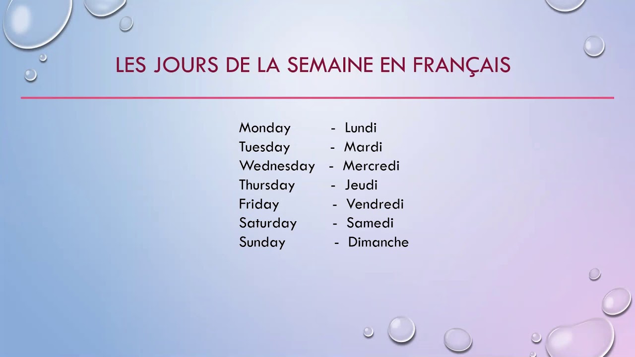 Learn Days Of The Week In French YouTube learn-days-of-the-week-in-french-youtube