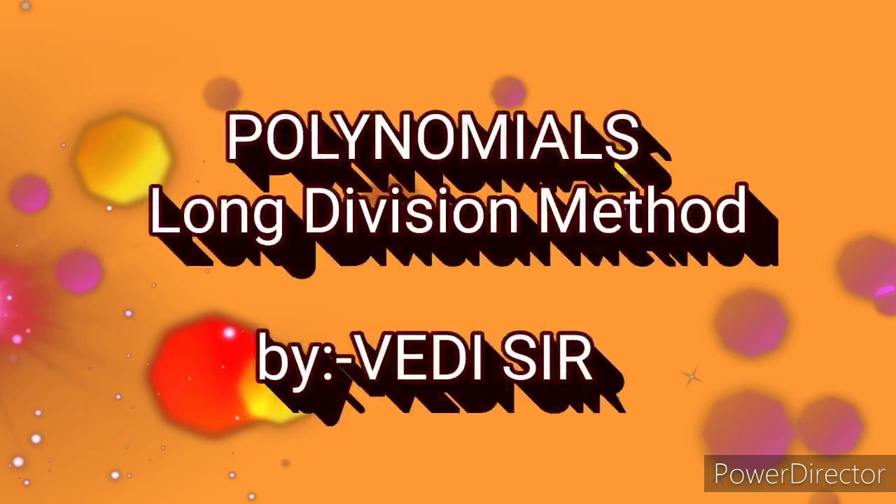 Long Division Method Of Polynomials YouTube Long Division Method Of Polynomials YouTube