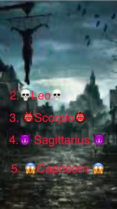 Top 5 Scariest Zodiac Signs Youtube