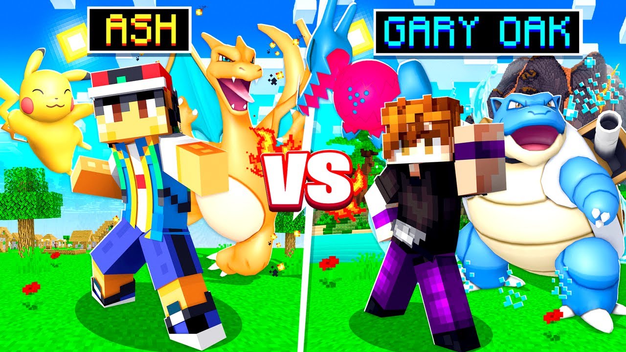 ASH KETCHUM Vs GARY OAK in Minecraft PIXELMON! - YouTube