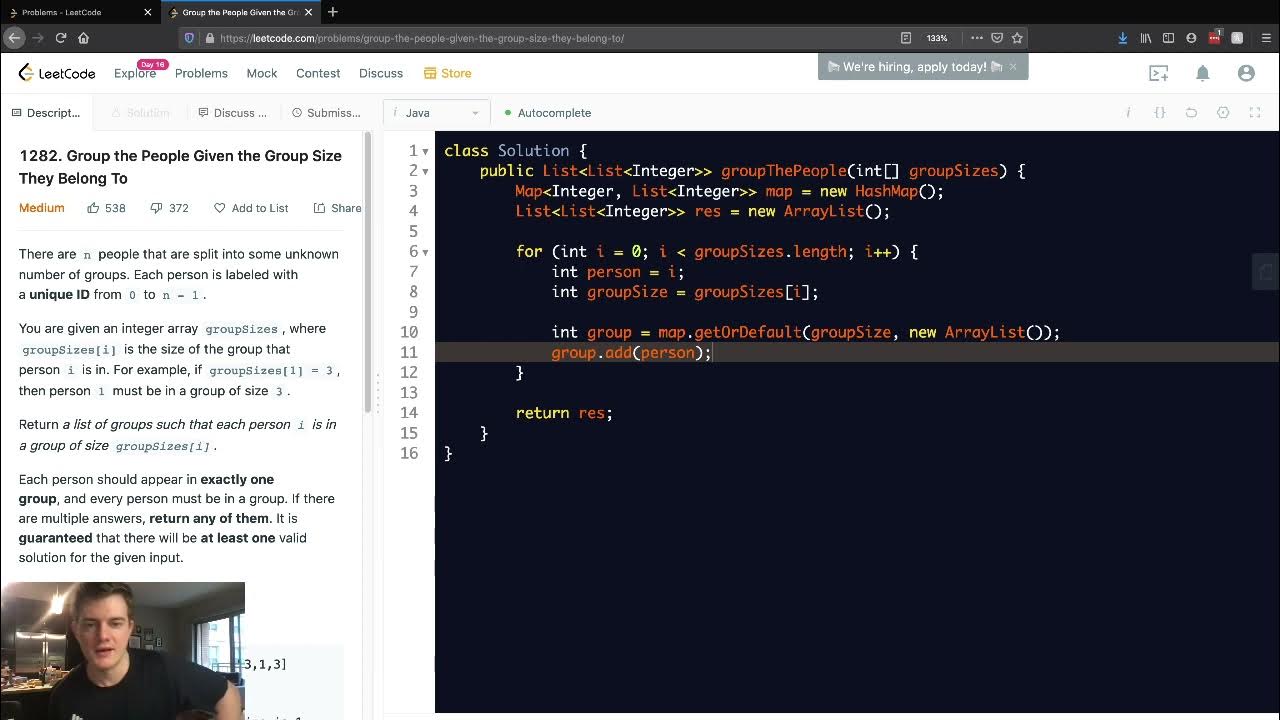 Leetcode Solution - 1282 Group the People Given the Group Size They Belong To - YouTube
