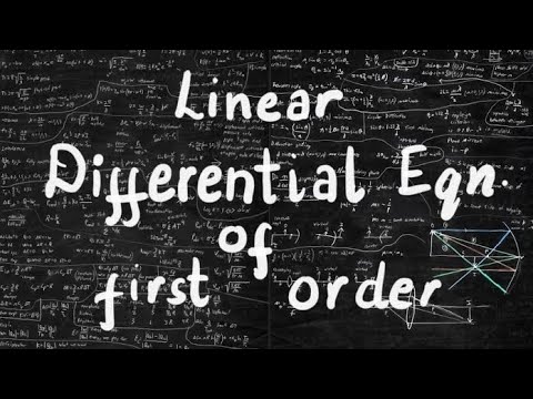 #1||Linear Differential equation of first order||Ordinary Differential ...
